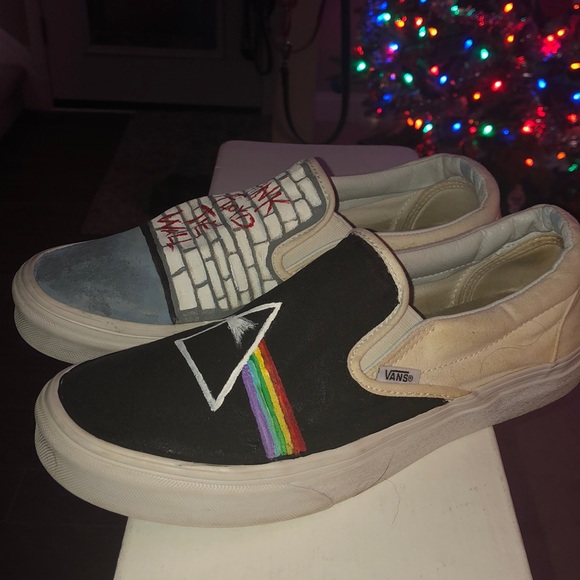 Vans | Shoes | Custom Painted Pink Floyd Vans | Poshmark
